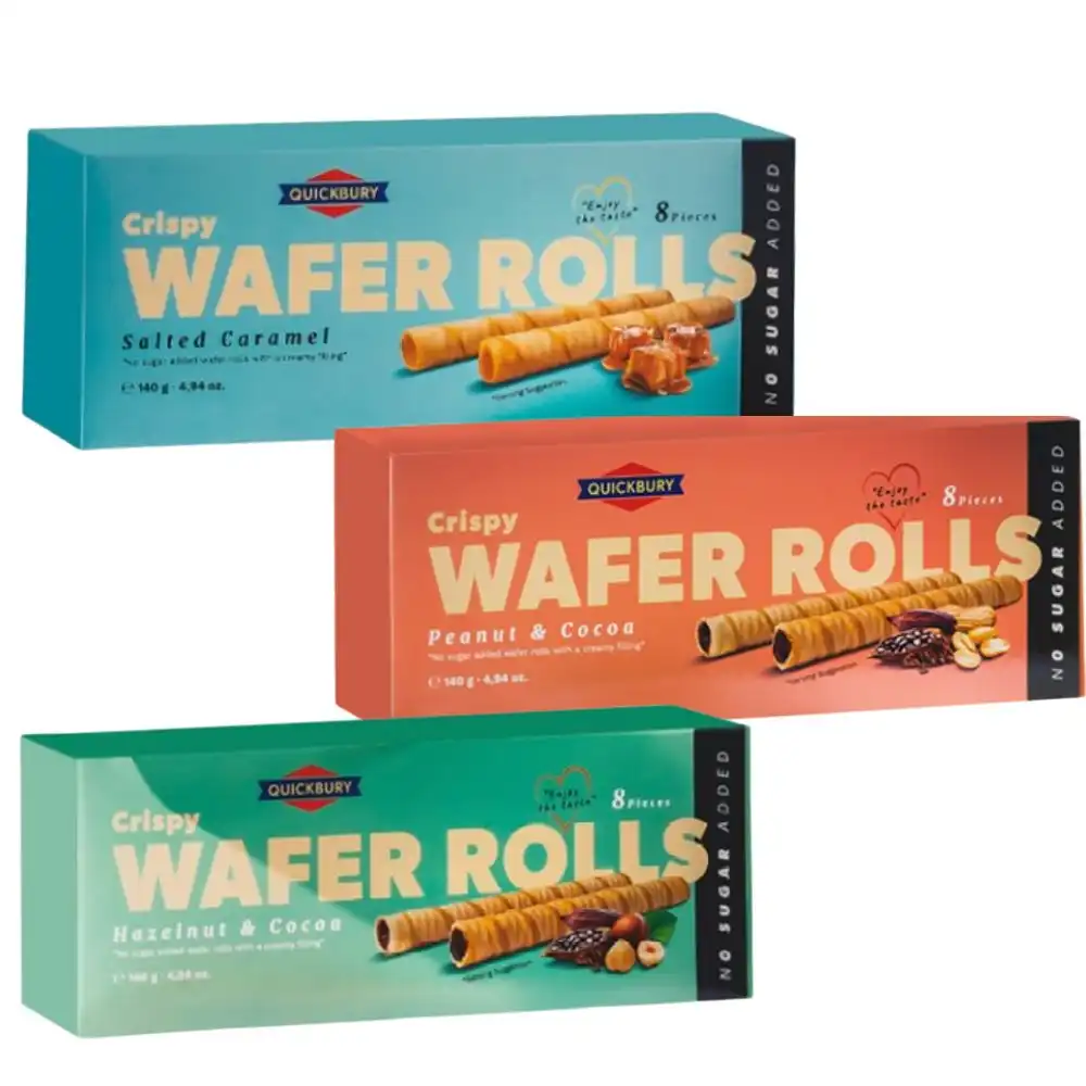 Crispy Wafer Rolls - Quickbury - www.dieetshop.com